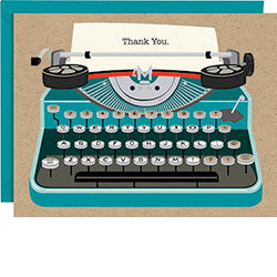 typewriter thank you notes
